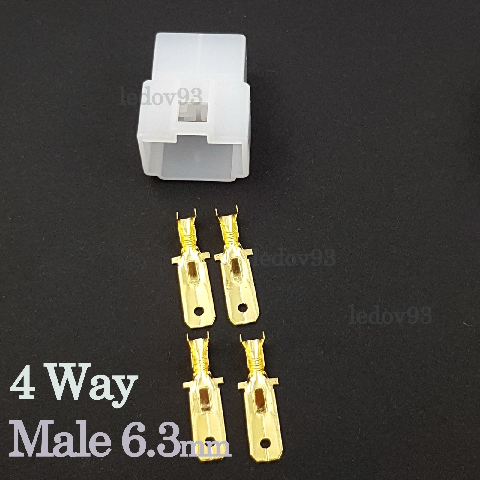 4 Way 6.3mm Pin Wiring Connector Electrical Terminals Motorcycle Car 4 ...