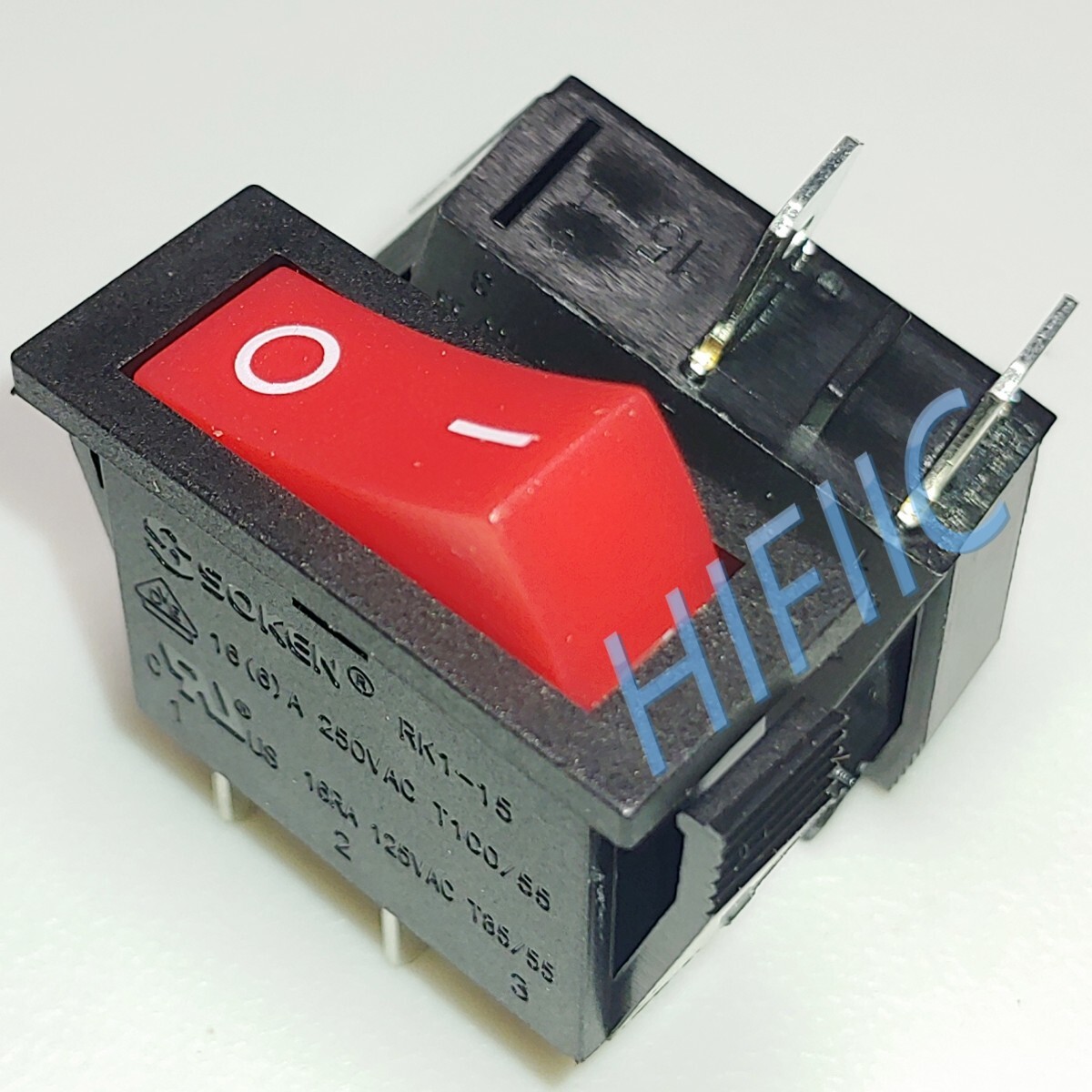 SOKEN RK1-15 Rocker Switch 16A 125/250VAC T100/55 2 Pins 2 Positions ...