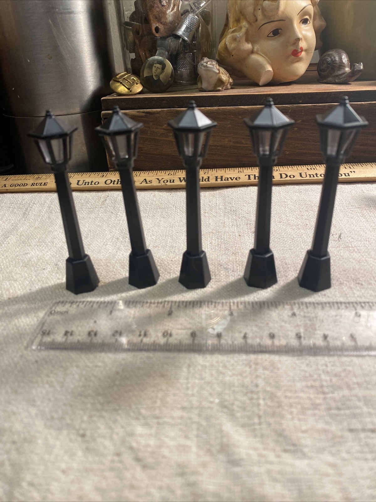 Lot Of 5 Miniature 1:12 scale Street Light Lamp Model Fairy Garden ...