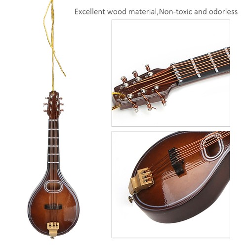 Miniature Mandolin Model Wooden Musical Instrument Gift Decoration ...