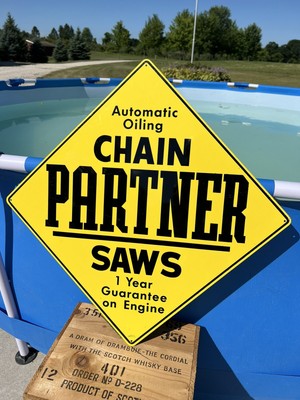 Vintage Partner Chainsaw Metal Sign - 1960’s/70’s NOS | eBay