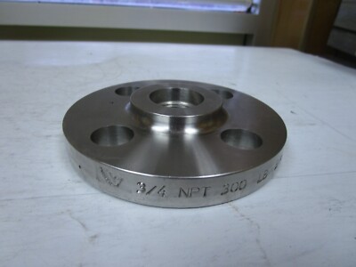 NEW VIRAJ 3/4" NPT 316 STAINLESS S/S 4 BOLT RAISED FACE FLANGE 300 LB ...
