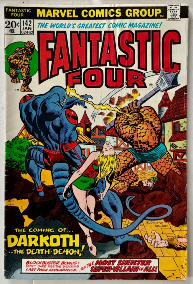 Fantastic Four 129 131 142 - 1st Thundra / Darkoth Marvel Comics Bronze ...