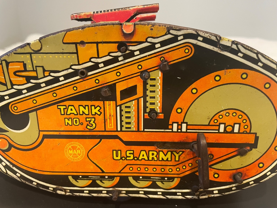 Marx #3 vintage wind up toy tank | eBay