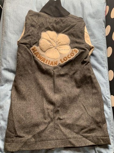 Alba Rosa Hawaiian Loco's Coat stadium jacket Hibiscus Free Size brown ...