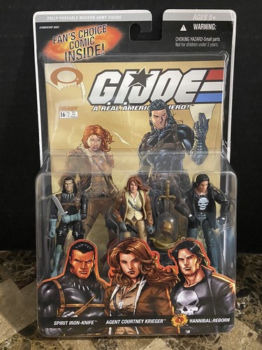 GI Joe~Comic 3-Pack~Spirit Iron-Knife, Agent Courtney Kreiger, Hannibal ...