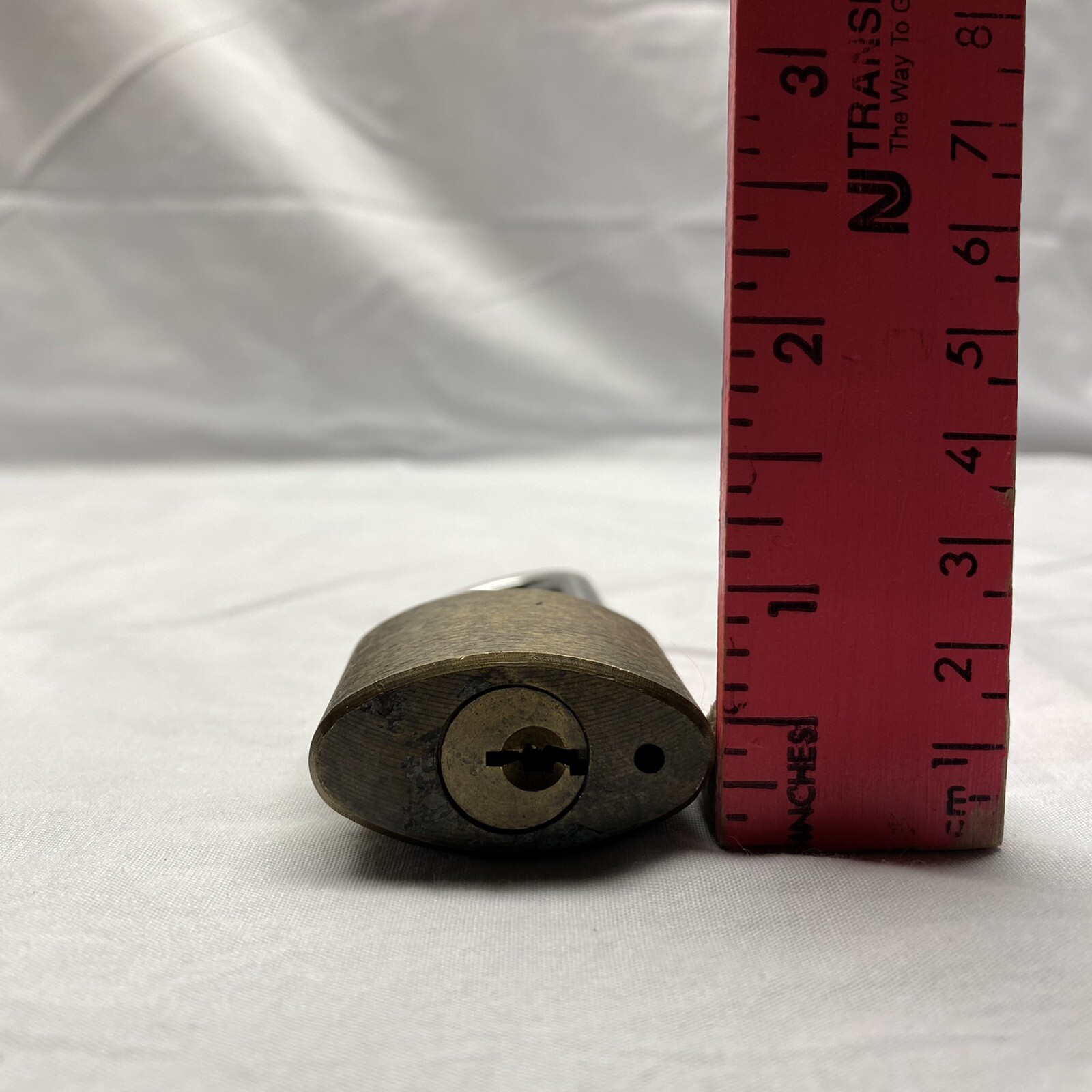 Vintage Wilson Bohannan WB Padlock With Key Locksport Brass Lock Long 4 ...