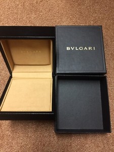 GENUINE BVLGARI Med Large Jewelry Display box + case. Tan Leather ...