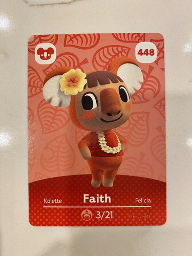 Faith 448 *Authentic* Series 5 Animal Crossing Amiibo Card | New ...