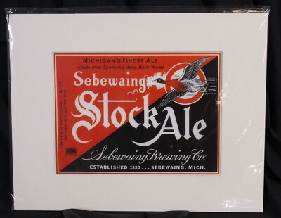 Sebewaing Stock Ale Beer Label Print Brewing Company Michigan Finest ...