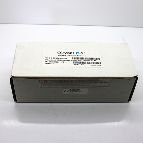 CommScope 555-2700MHz Three Way Reactive Power Splitter S-3-CPUSE-H ...