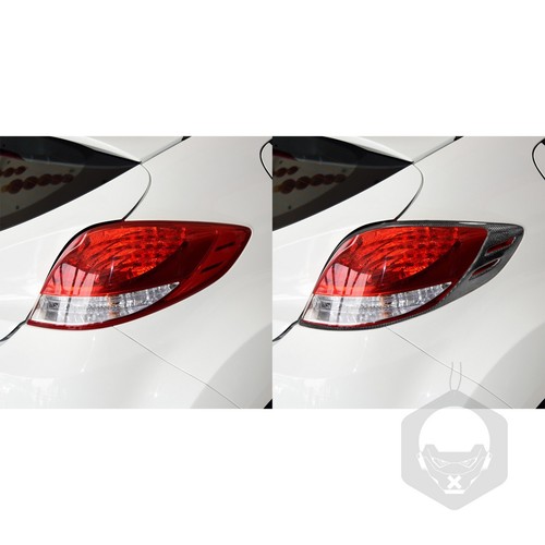 For Hyundai Veloster 2011-2017 Dry Carbon Fiber Rear Tail Light Lamp ...