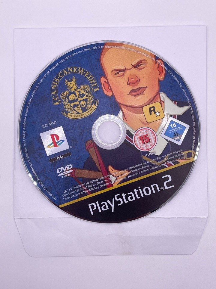 Canis Canem Edit (AKA Bully) Sony PlayStation 2 PS2 - Disc Only - PEGI ...