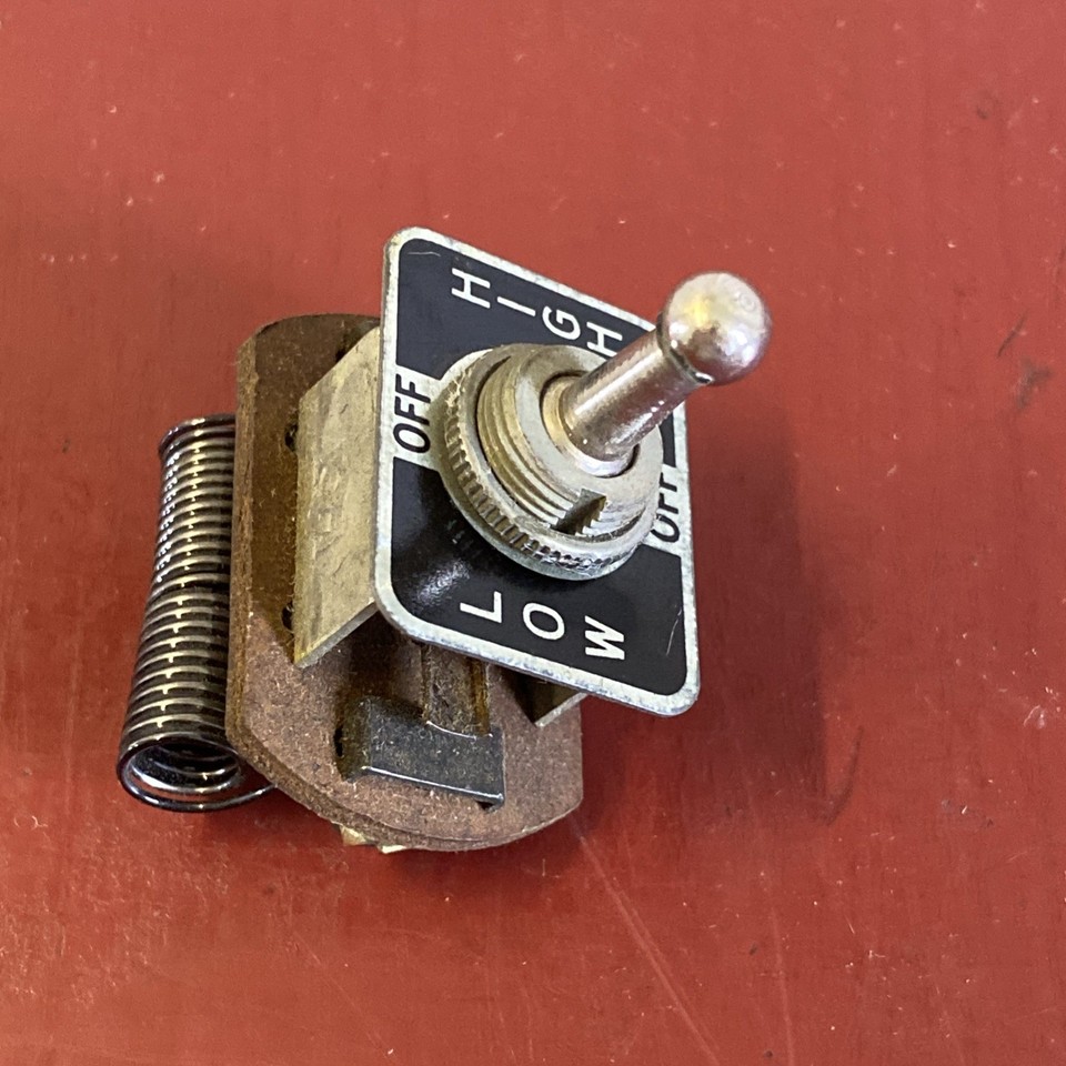 VINTAGE COLE HERSEE ELECTRIC ON OFF HIGH LOW TOGGLE SWITCH FOR ANTIQUE ...