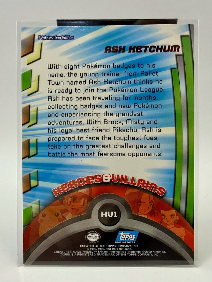Ash Ketchum | Pokémon Topps Card | Heroes & Villains | eBay