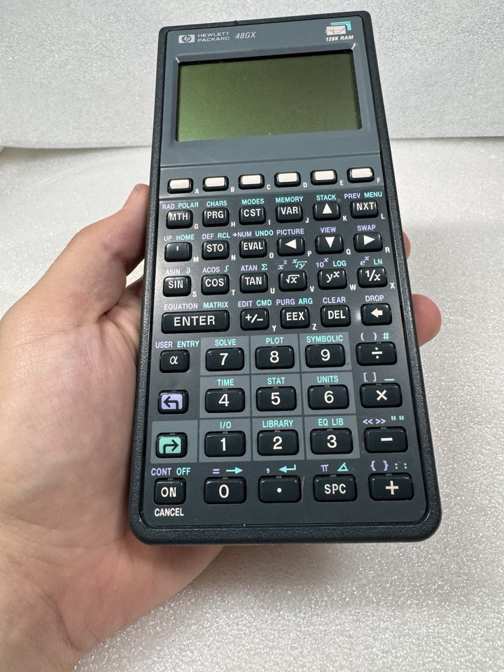 HP Hewlett Packard 48GX Expandable Graphing Calculator WORKS! Has Dead ...