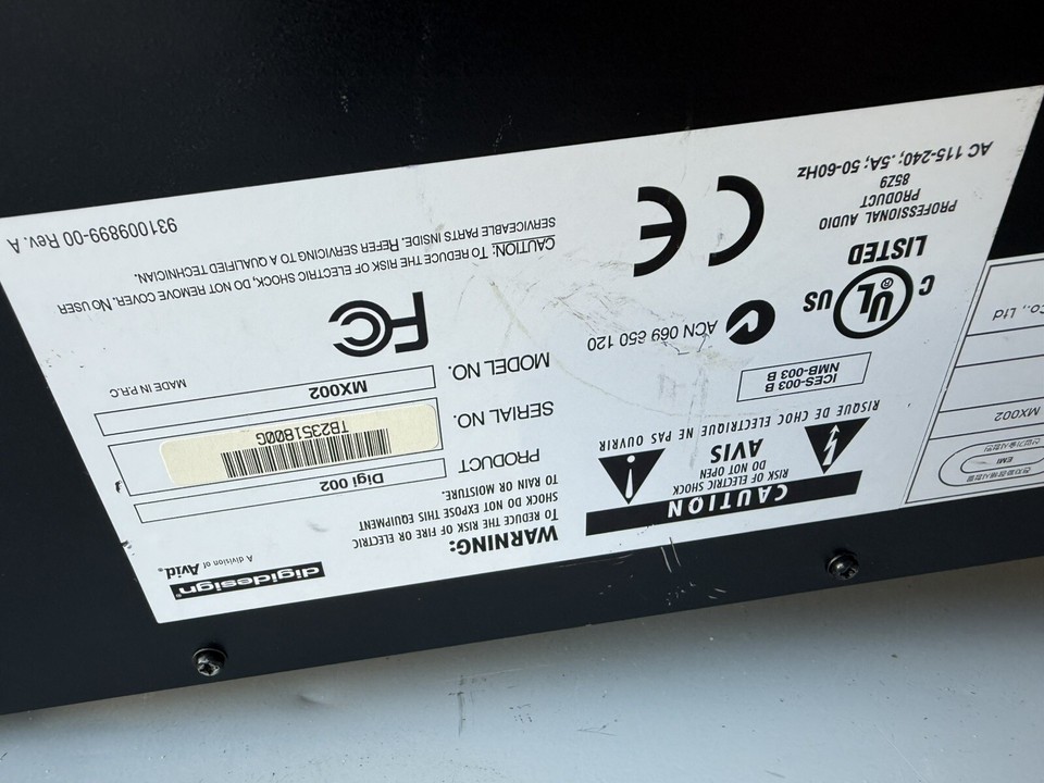 Digidesign MX002 Digi 002 Mixing Recording Console-Power Tested | eBay