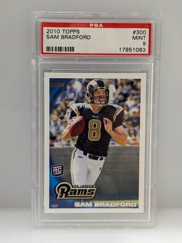 Sam Bradford 2010 Topps #300 PSA 9 Mint RC Base Rookie Card | eBay
