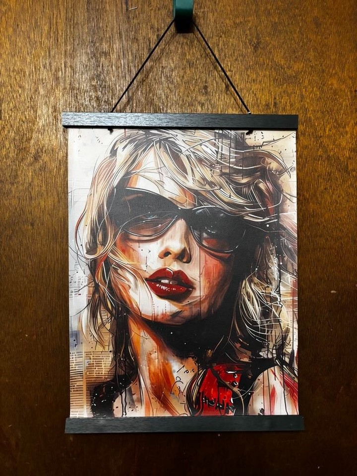 Taylor Swift Canvas Art Deco Wall Hanging with Black Wooden Frame | eBay