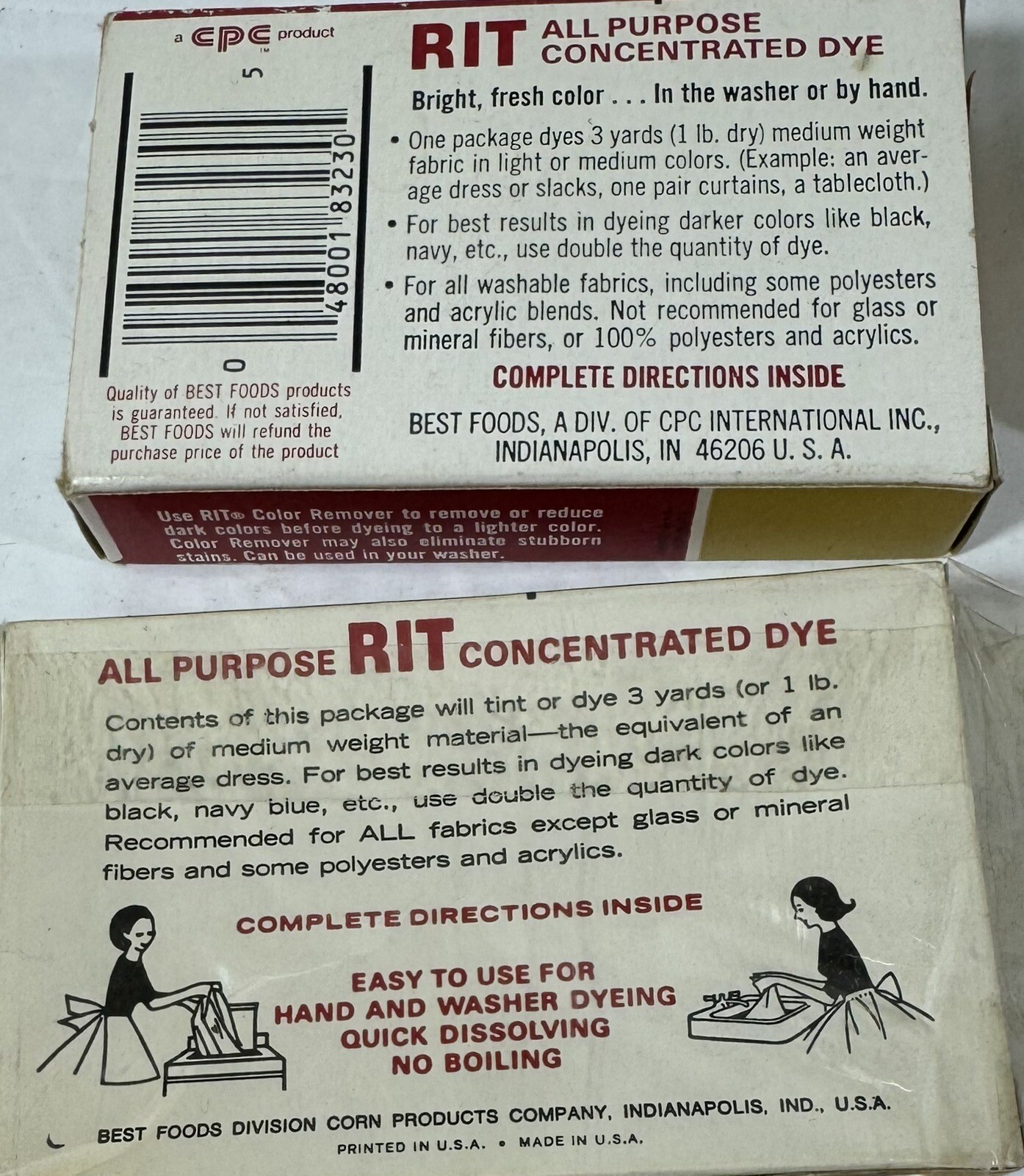 Vtg Lot 8 RIT & Tintex Fabric Dye Tint Dye Powder 35c Original Box ...