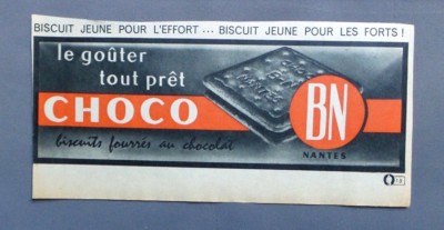 PUB PUBLICITE ANCIENNE ADVERT CLIPPING 121017 / BISCUITS CHOCO BN ...
