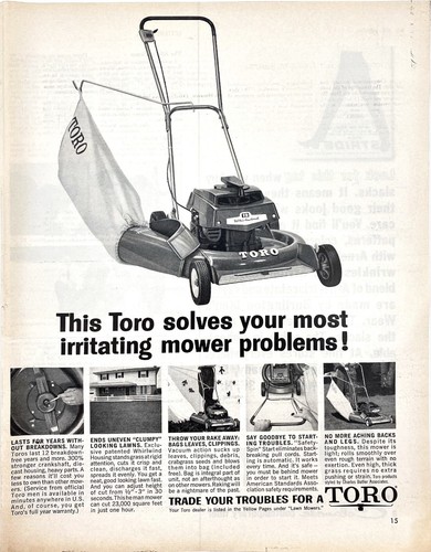 Toro Lawn Mower Whirlwind Model Spring Wind-Up No Pull-Rope Vtg Mag ...