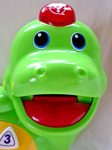 Vtech Chomp & Count Dino Green Dinosaur Toy 5 Coins Talks Colors Shapes ...
