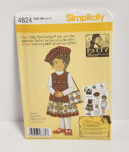 2003 Simplicity Pattern 4824 PATTY REED Design Jumper Hat & Bag BB 5 6 ...