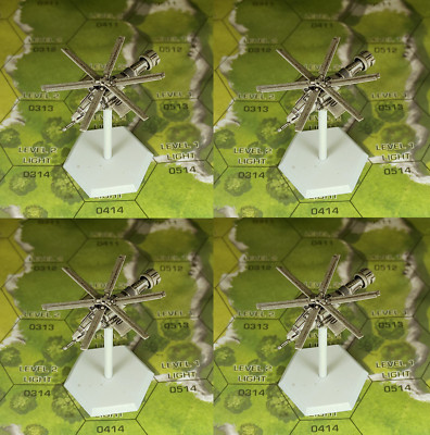 Battletech Alternative - Warrior OTS Attack Helicopter x4 w/ Hex Bases ...