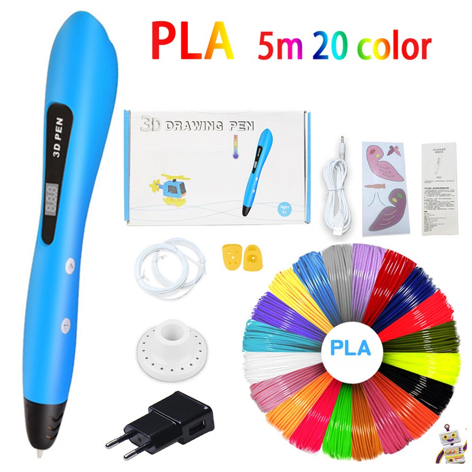 3D Pen For Children 3D Drawing Printing Pen with LCD Screen PLA 1.75mm ...