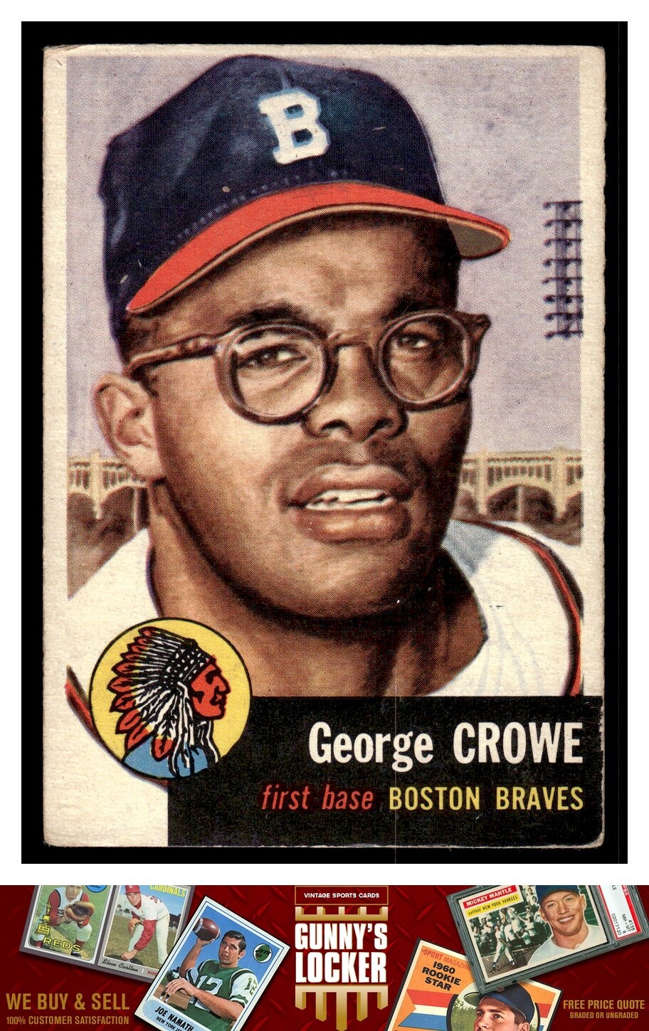 1953 Topps George Crowe 3 Boston Braves | eBay