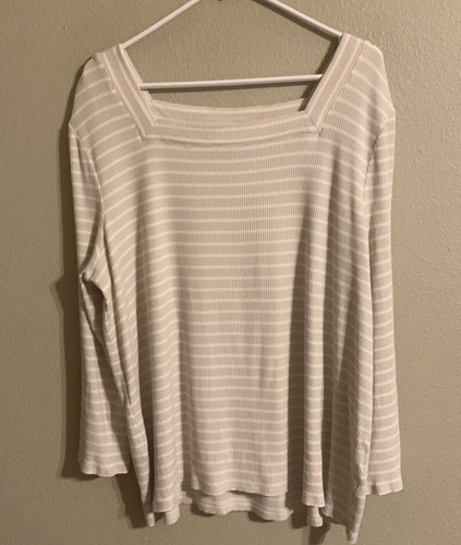 Chico’s striped ribbed long sleeve top size 4 or XXL | eBay
