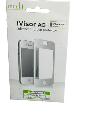 Moshi iVisor AG Advanced Screen Protector for iPhone 4/4S (White) | eBay
