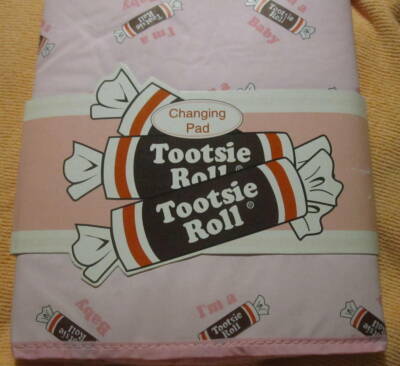 Tootsie Roll pink with I'm a Tootsie Roll prints Baby changing pad NIP ...