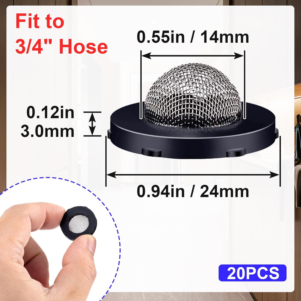 20 Pcs Hose Filter Washers, Stainless Steel Hose Screen Inlet Hose ...