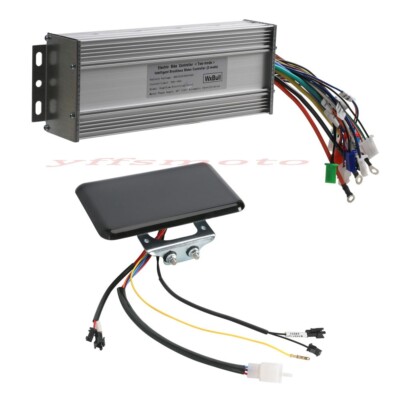 48V-64V 1000W-1800W Brushless Motor Controller & Display for Go Kart ...
