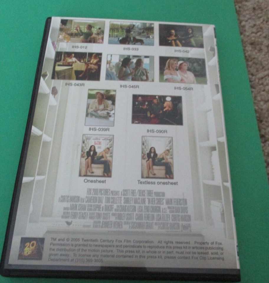 IN HER SHOES PRESS KIT CAMERON DIAZ TONI COLLETTE CD-ROM + BOOKLET | eBay