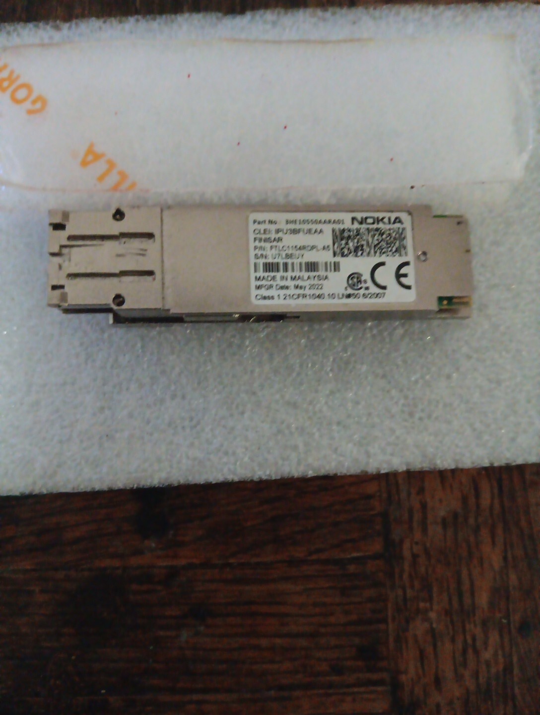 NOKIA 3HE10550AARA01 FTLC1154RDPL-A5 QSFP28 QSFP-100G-LR4 transceiver ...