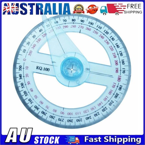 Arm Rotary Measuring Ruler Plastic 360 Degree Pointer Protractor Angle ...