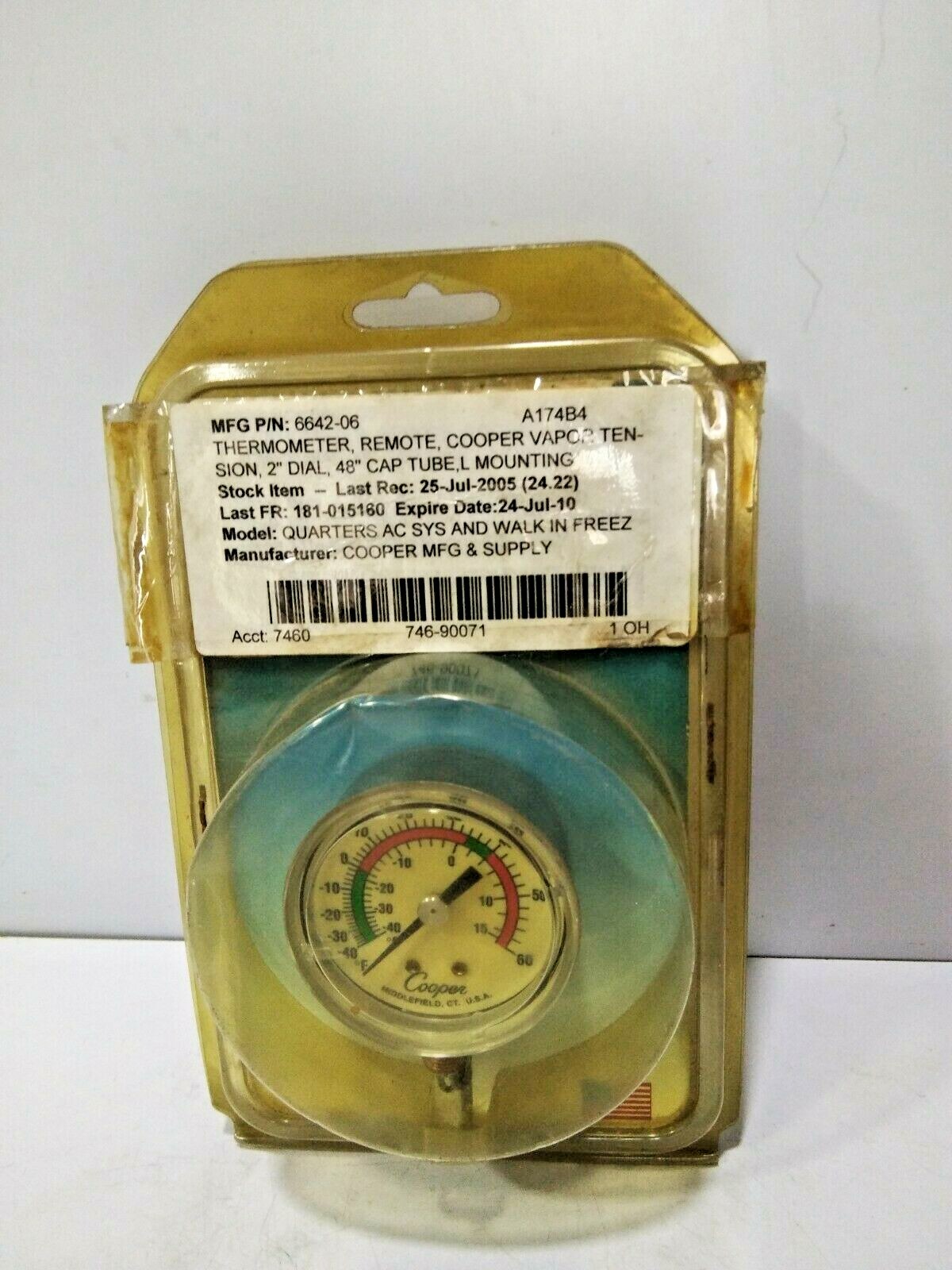 COOPER 6642-02 REMOTE READING THERMOMETER | eBay
