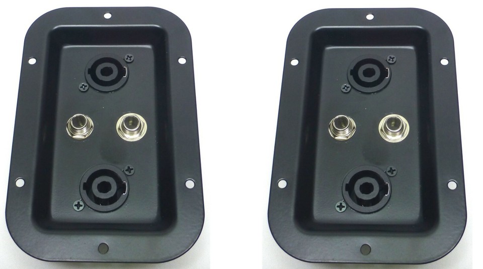 (2) Two Jack Plates with Dual SpeakON NL4 & 1/4" Female Jacks PA ...