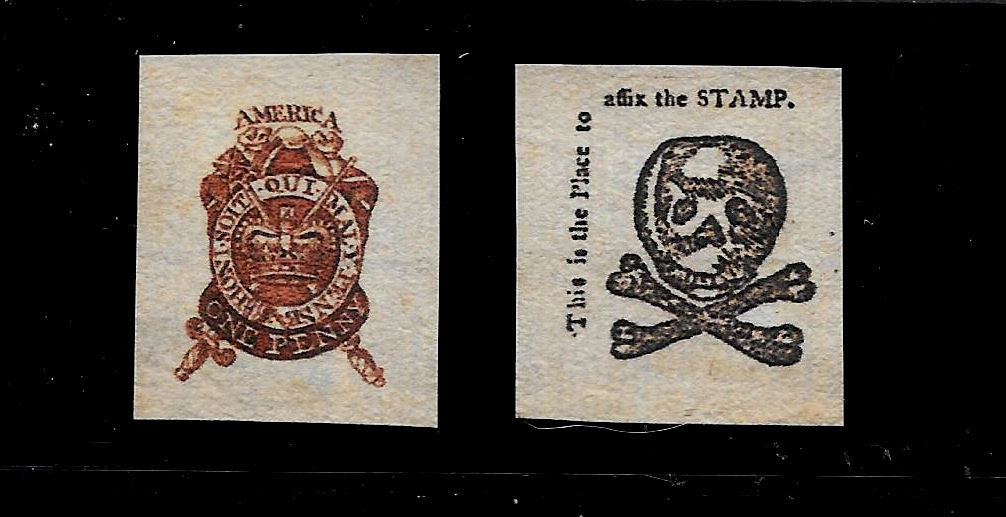 1765 Stamp Act Stamps Reprints On Genuine Original Period 1760 Paper | eBay