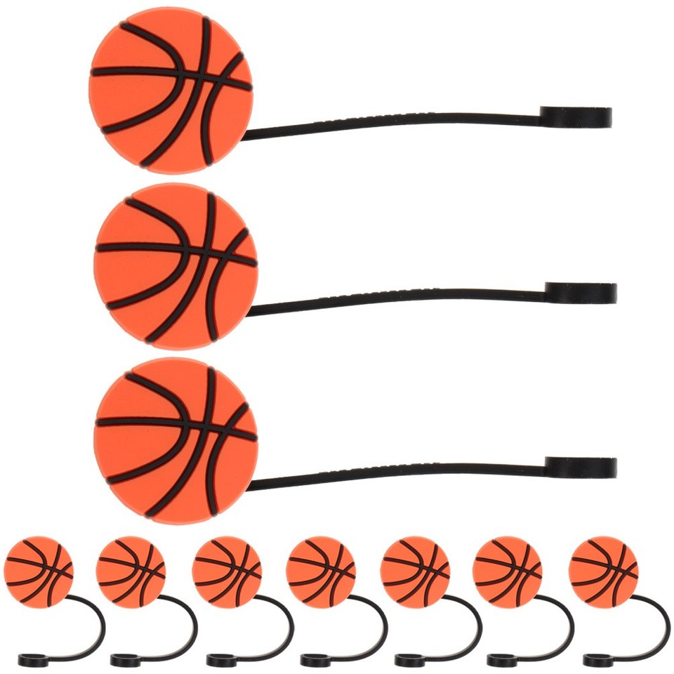 10pcs Sports Shape Straw Cover Straw End Plugs Caps Straw End ...
