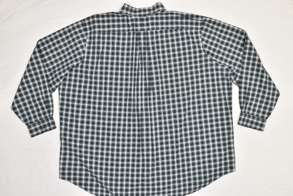 Ralph Lauren 3XB 3XLT Green Plaid Flannel Button Down Shirt Big Tall ...