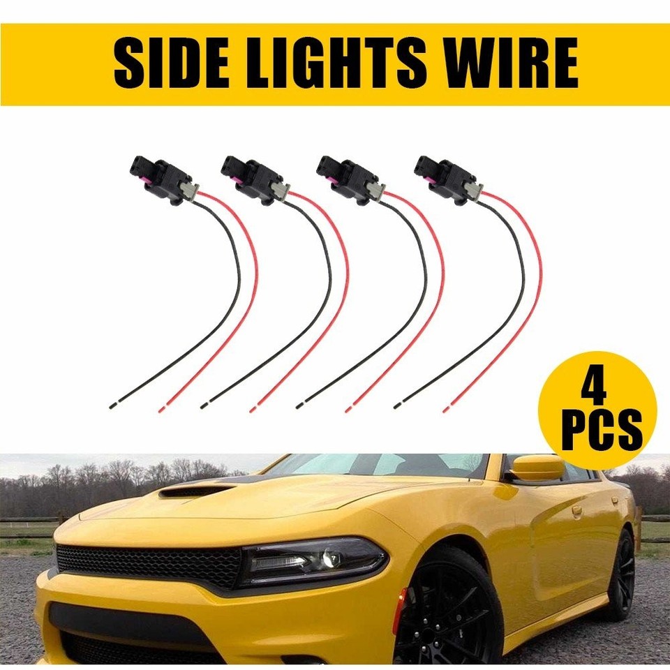 4PCS Side Marker Light Wiring Harness Connector Plug for Dodge Charger ...