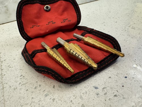 Mac Tools - 3-PC. Titanium-Nitride Coated Step Drill Bit Set- VA502T | eBay