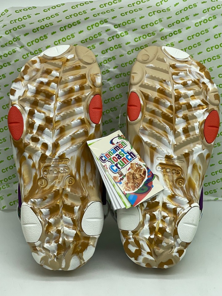 Crocs x CANDY SMELL Cinnamon Toast Crunch Croc Shoes Size J6 W8 M6 ...
