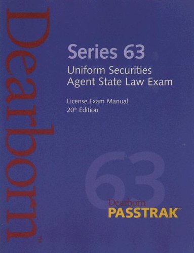 Uniform Securities Agent State Law Exam License Exam Manual Ser ...