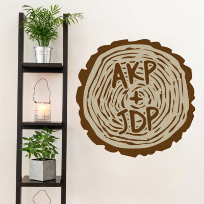 Custom Carved Tree Trunk Wall Decal - Personalized, Tree, Wedding ...
