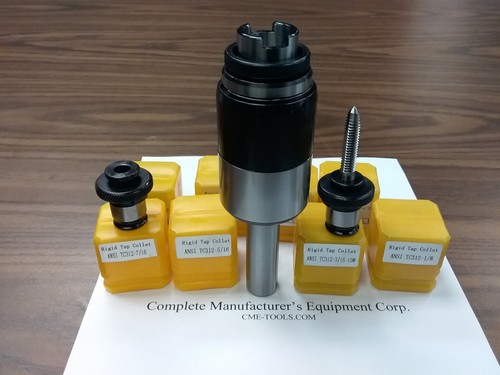 3/4" shank tapping head collet chuck floating & 8 positive drive P-type ...